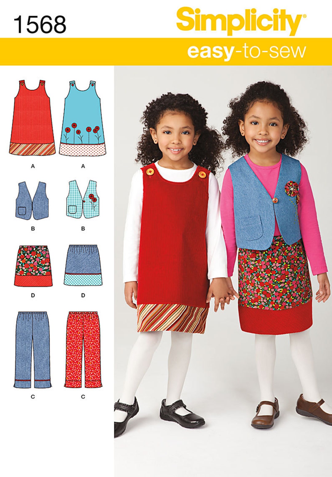 OUT of PRINT Simplicity Sewing Pattern 1568 Child's - Etsy