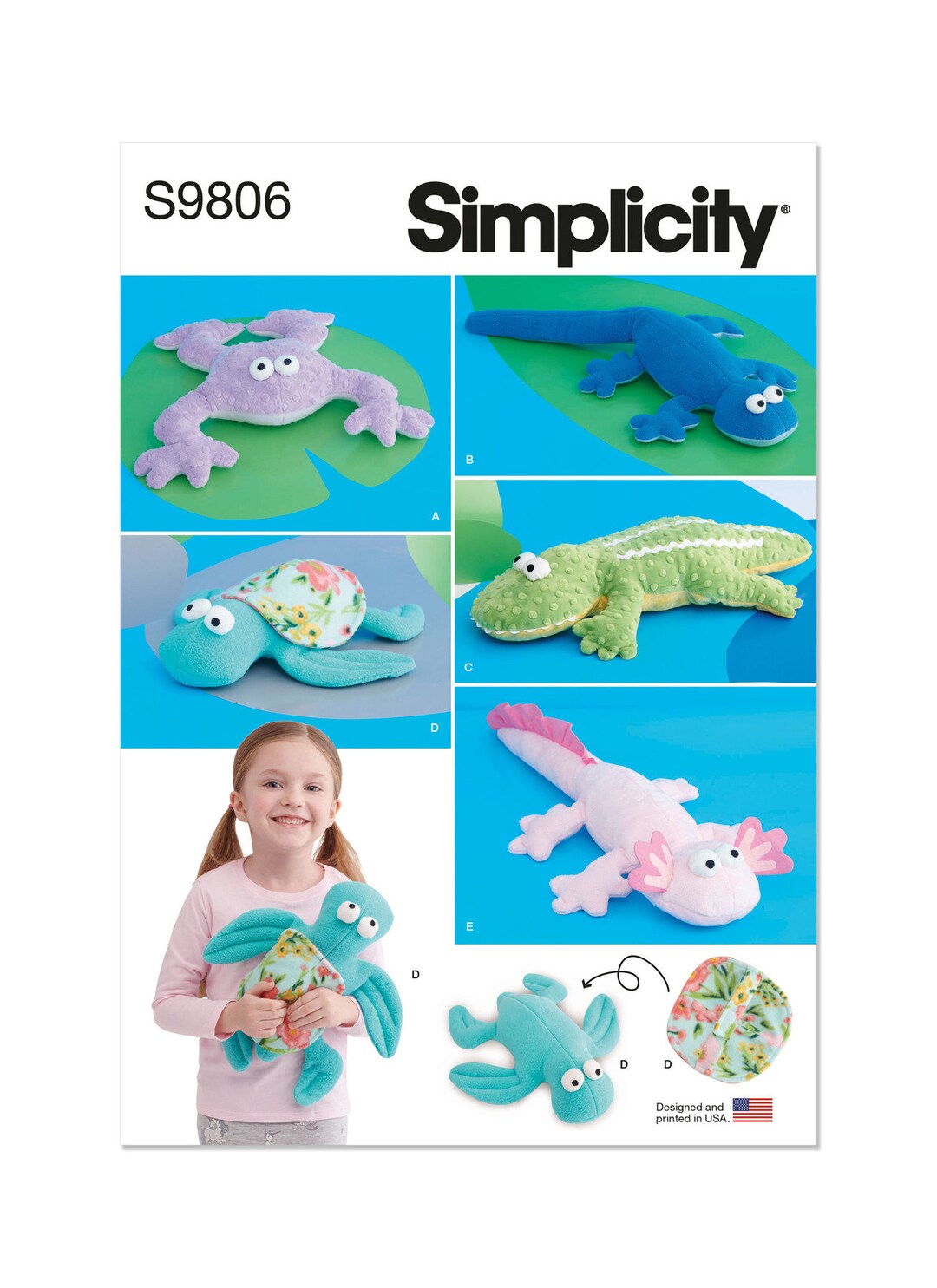 Simplicity Sewing Pattern S9806 Plush Reptiles - Etsy