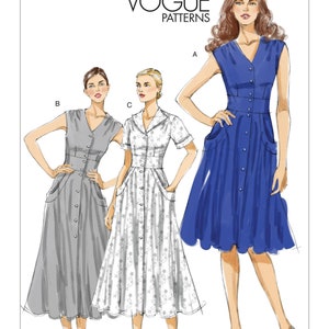 Vogue Sewing Pattern V8577 Misses' Flared Shirtdresses - Etsy