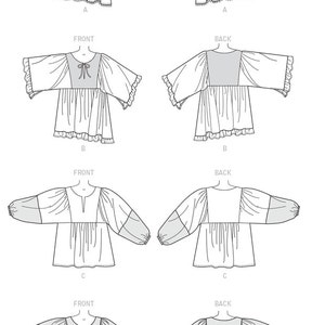 Mccall's Sewing Pattern M7325 Misses' Gathered Tops and Tunic - Etsy