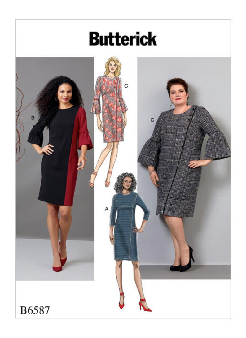 OUT of PRINT Butterick Sewing Pattern B6587 Misses'/ Women's Dress - Etsy