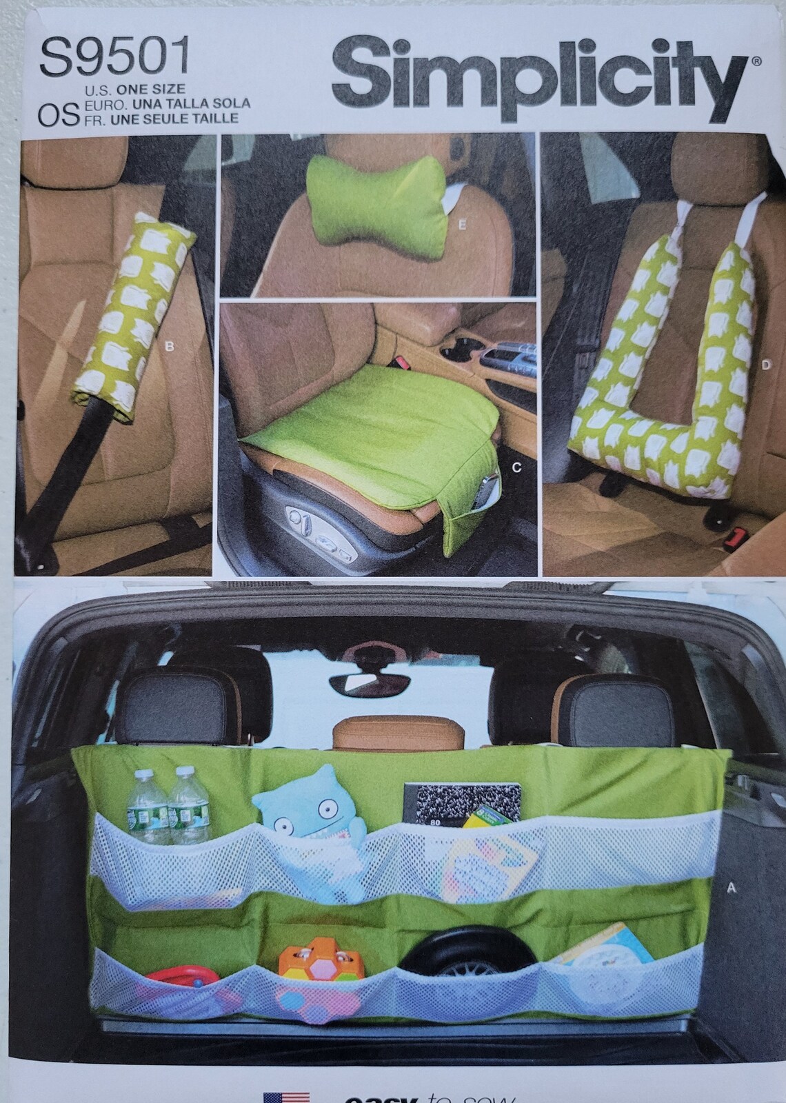 Simplicity Sewing Pattern S9501 Car Accessories - Etsy