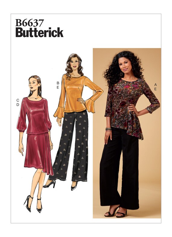 OUT of PRINT Butterick Sewing Pattern B6637 Misses'/ | Etsy