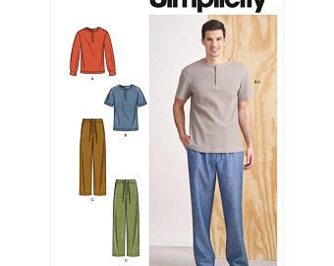 Simplicity Sewing Pattern S9315 Men's Knit Tops and Pants - Etsy