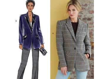 Butterick Sewing Pattern B6852 Misses' Button-down Shirts With Collar ...