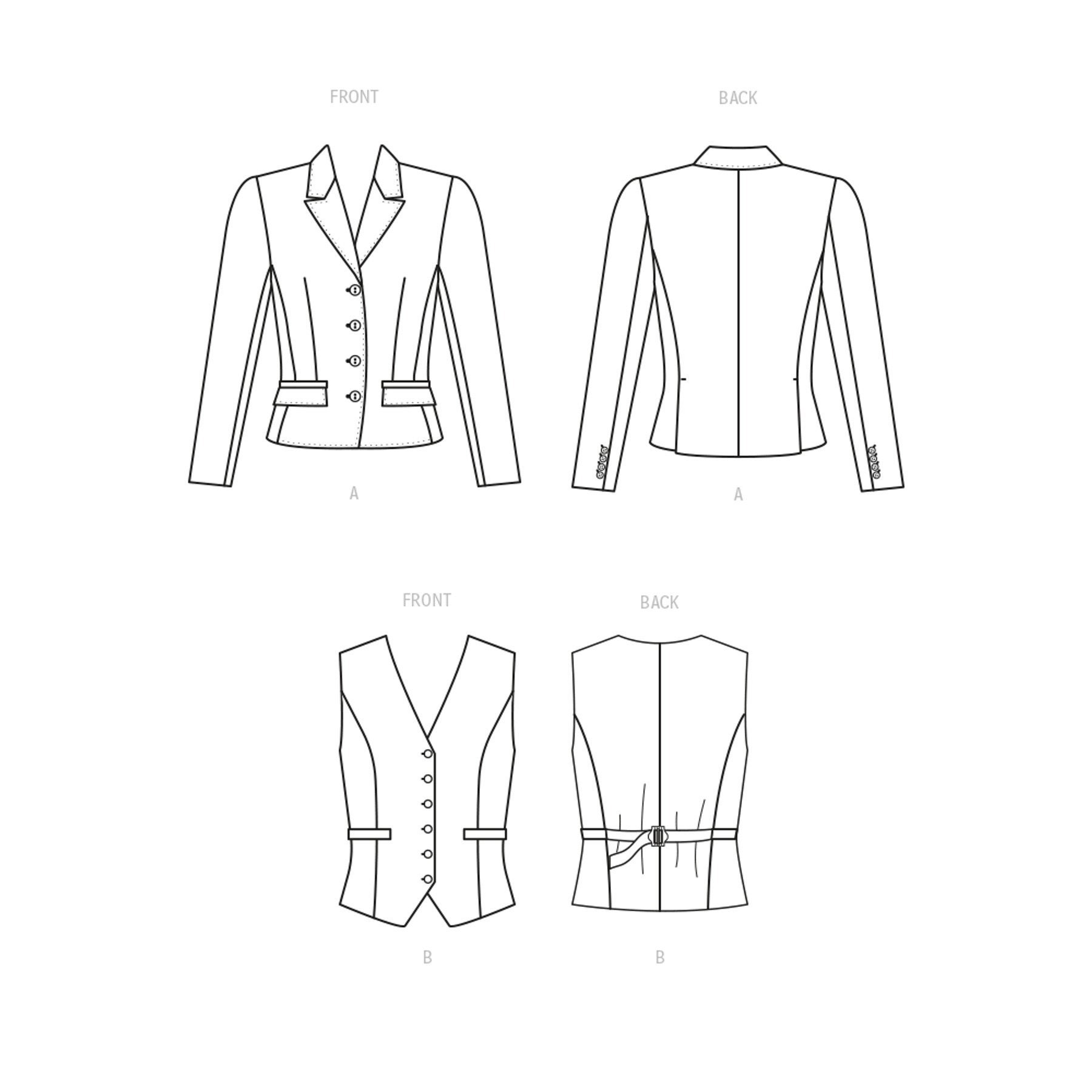 Mccall's Sewing Pattern M8350 Misses' Blazer and Vest by Melissa Watson ...