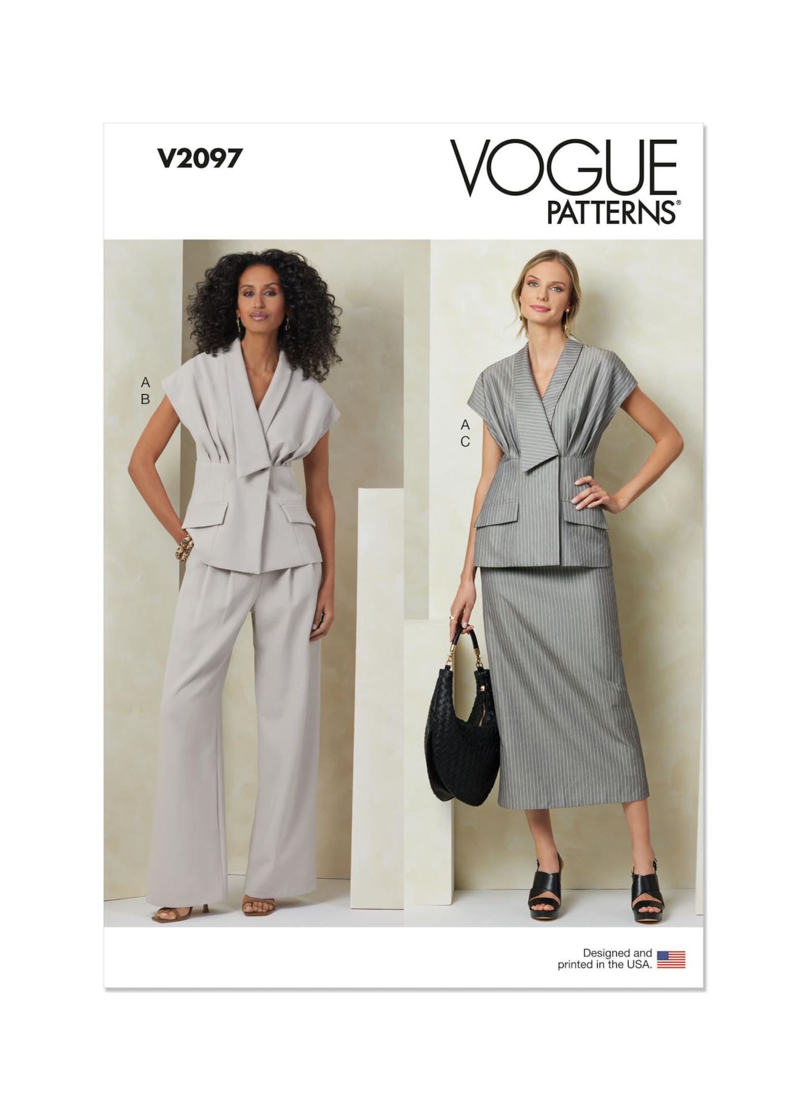 Vogue Sewing Pattern V2097 Misses' Top, Skirt and Pants - Etsy