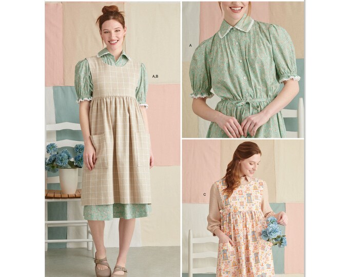 Simplicity Sewing Pattern S9835 Misses' Dress and Pinafore Apron in Two ...