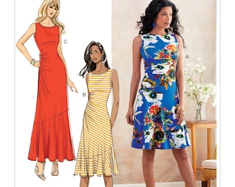 Butterick Sewing Pattern B4571 Floor-length Dress With Flared Sleeves ...