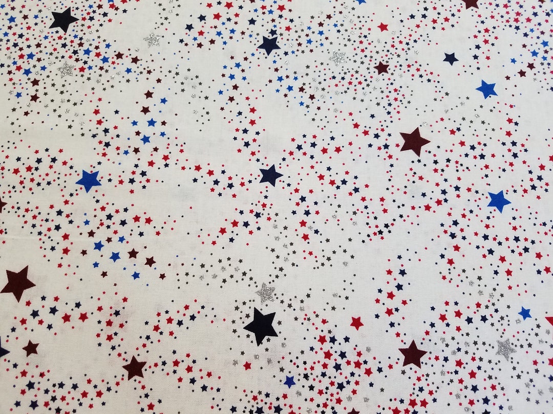 Pow Stars Glitter Cotton Fabric 1 Yard 13 Inches - Etsy