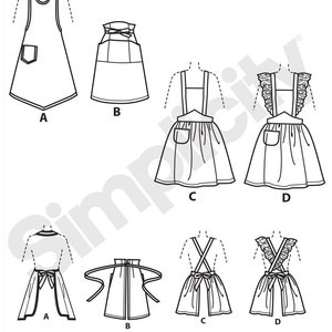 Simplicity Sewing Pattern 1221 Misses' Vintage Aprons - Etsy