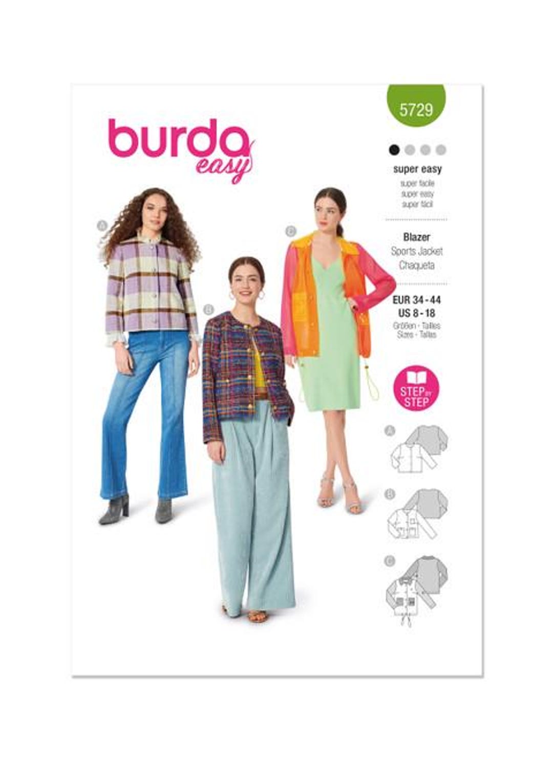 Burda Style Sewing Pattern 5729 Misses' Blazer & Jacket - Etsy