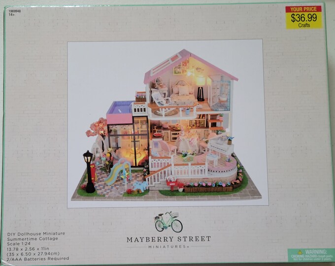 Mayberry Street Miniatures - Miniature Summertime Cottage - Etsy