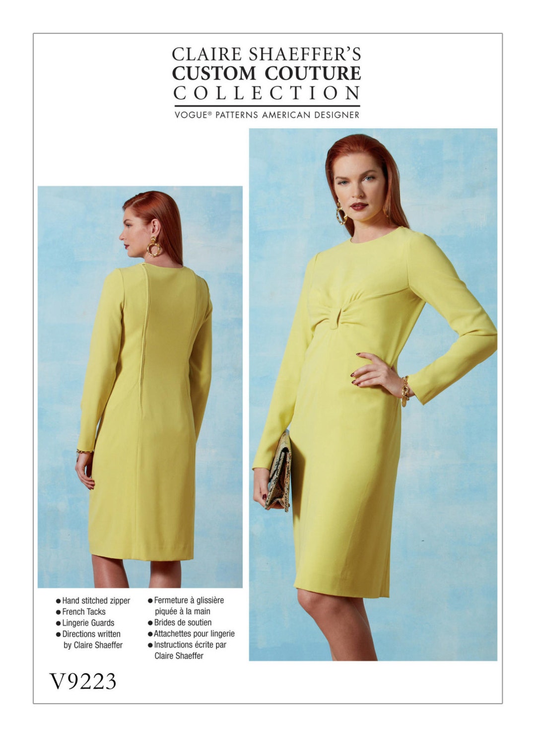 OUT of PRINT Vogue Sewing Pattern V9223 Misses' Gathered Front-detail ...