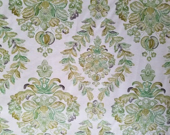 Green Damask Fabric - Etsy