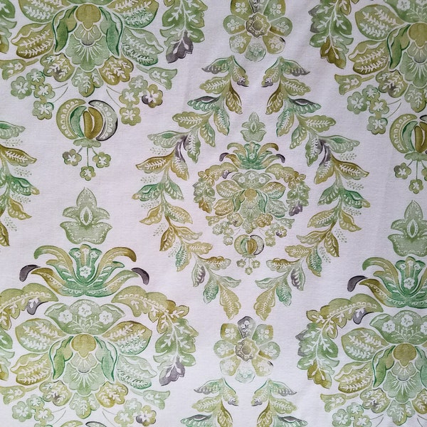 Green Damask Fabric - Etsy