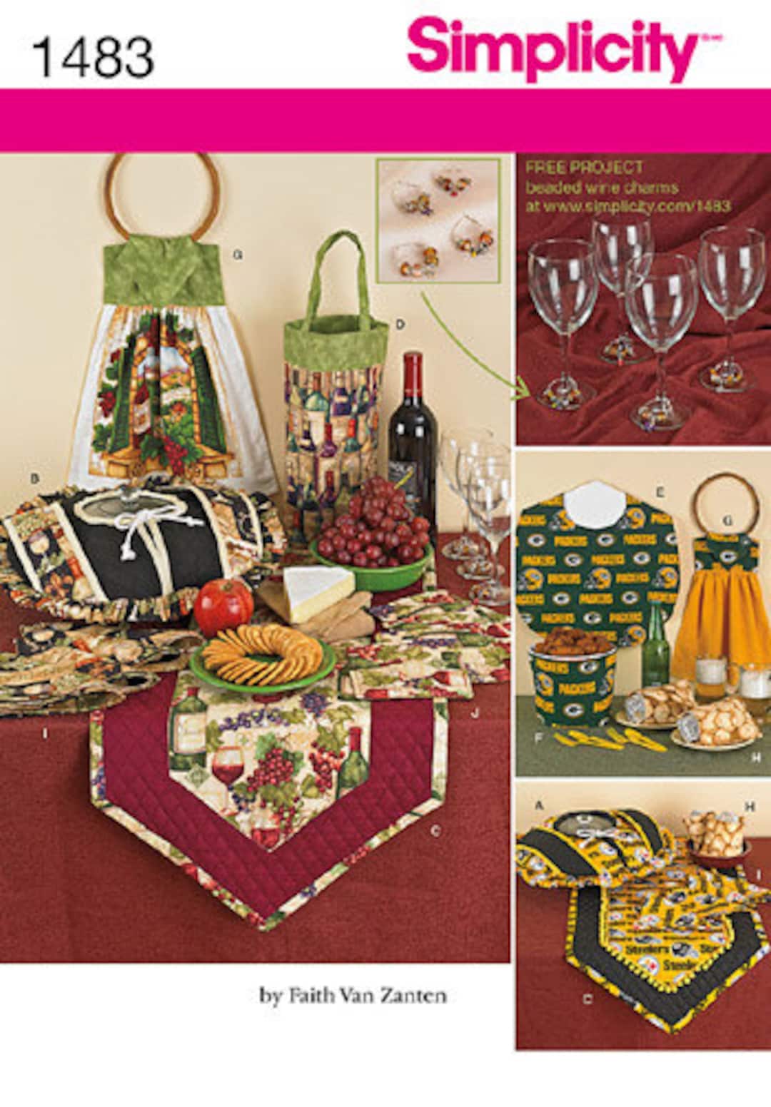 OUT of PRINT Simplicity Sewing Pattern 1483 Entertainment Accessories ...