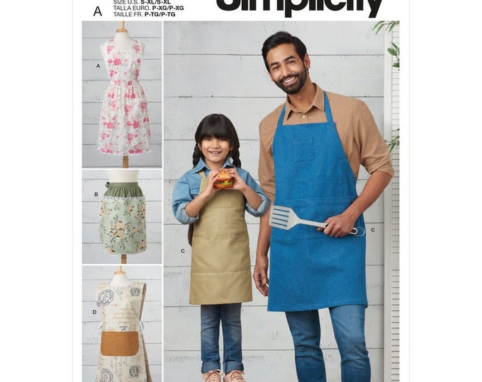 Simplicity Sewing Pattern S9301 Kids' & Adults' Aprons - Etsy