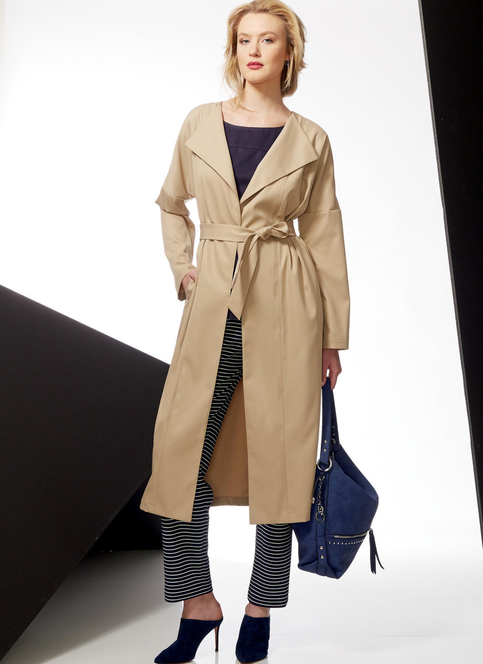 OUT of Printvogue Pattern V9246 Misses' Drop-shoulder Jackets, Belt ...