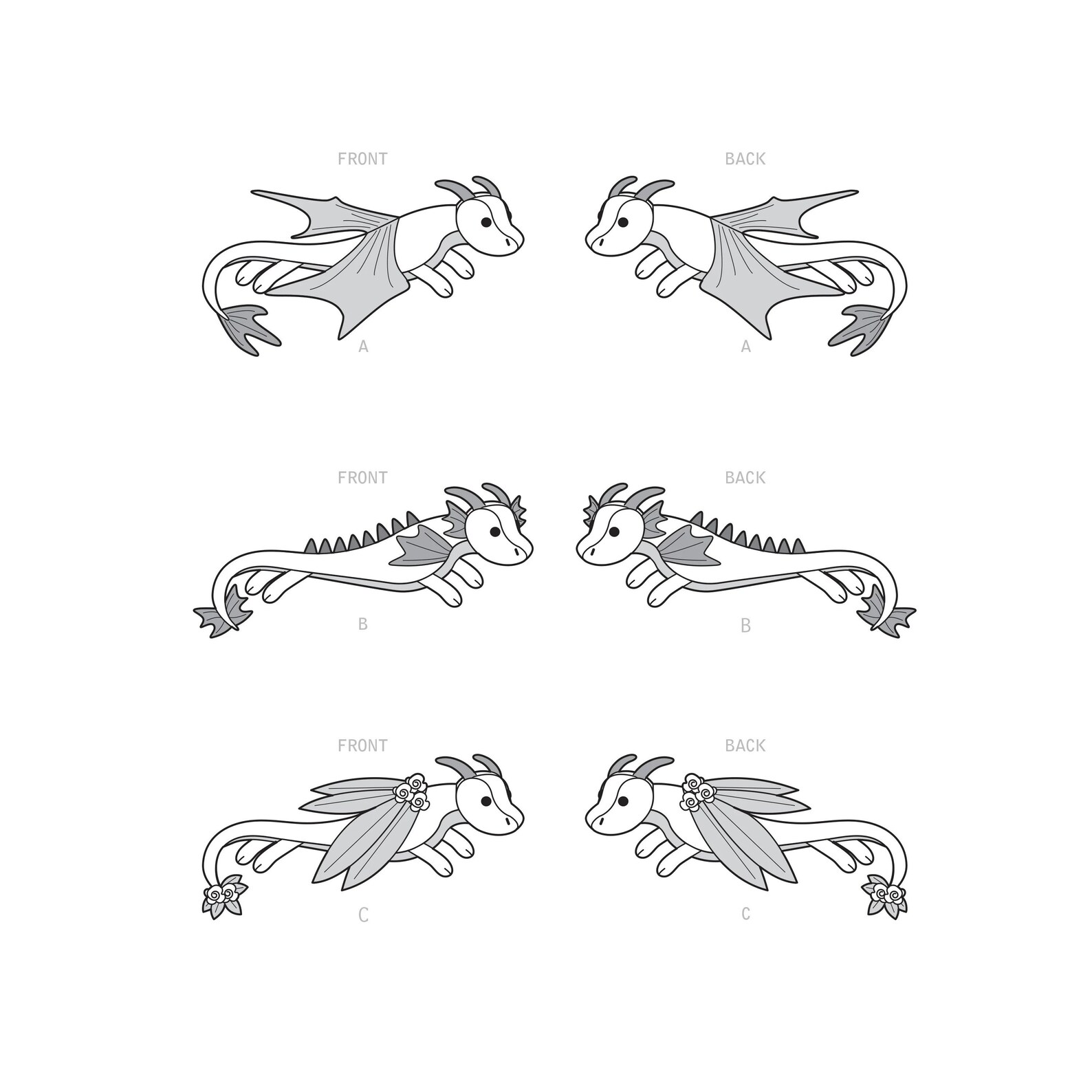 Simplicity Sewing Pattern S9363 Plush Dragons - Etsy