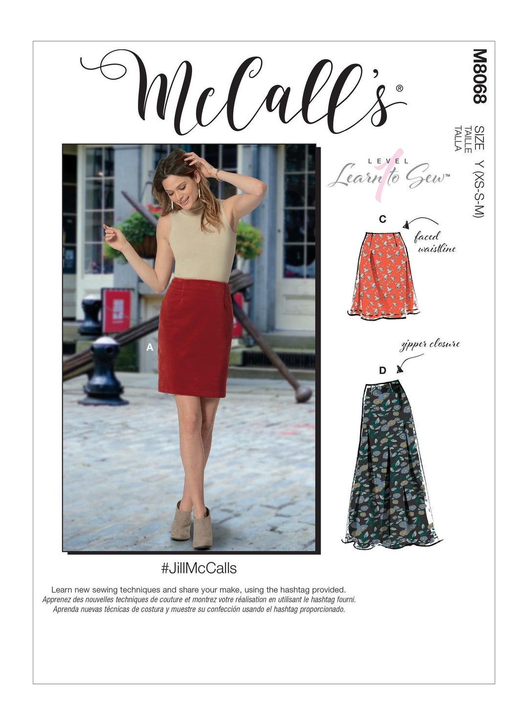 Mccall's Sewing Pattern M8068 #jillmccalls - Misses' Skirts in Three ...