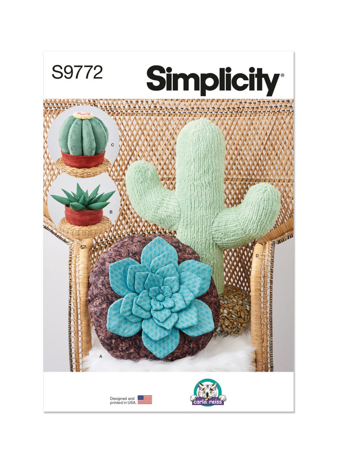 Simplicity Sewing Pattern S9772 Decorative Succulent and Cactus Plush ...