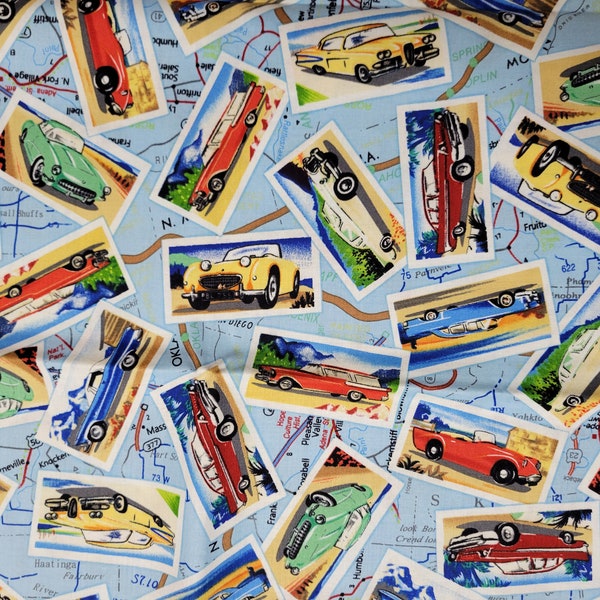 Vintage Car Fabric - Etsy