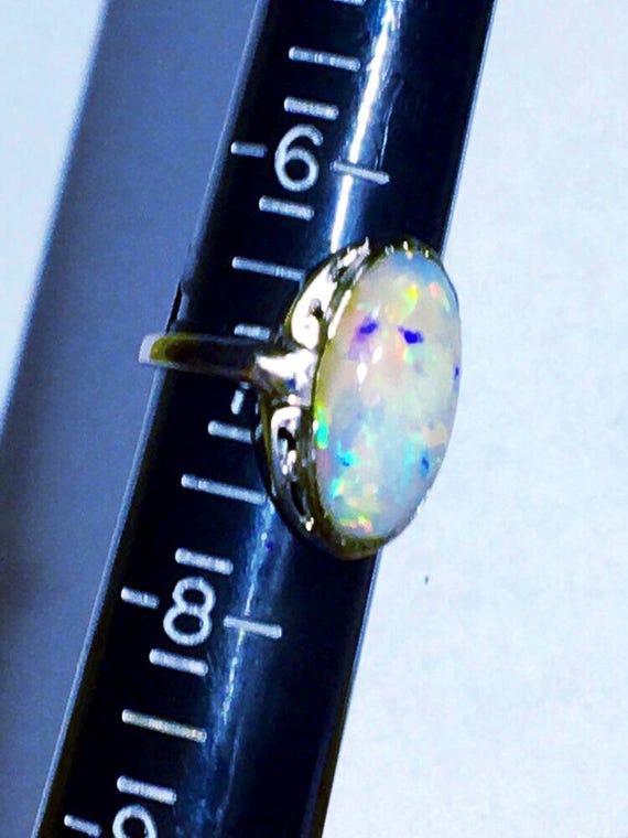 14k Australian Opal bezel set opal ring 14k Arts & Cr… - Gem
