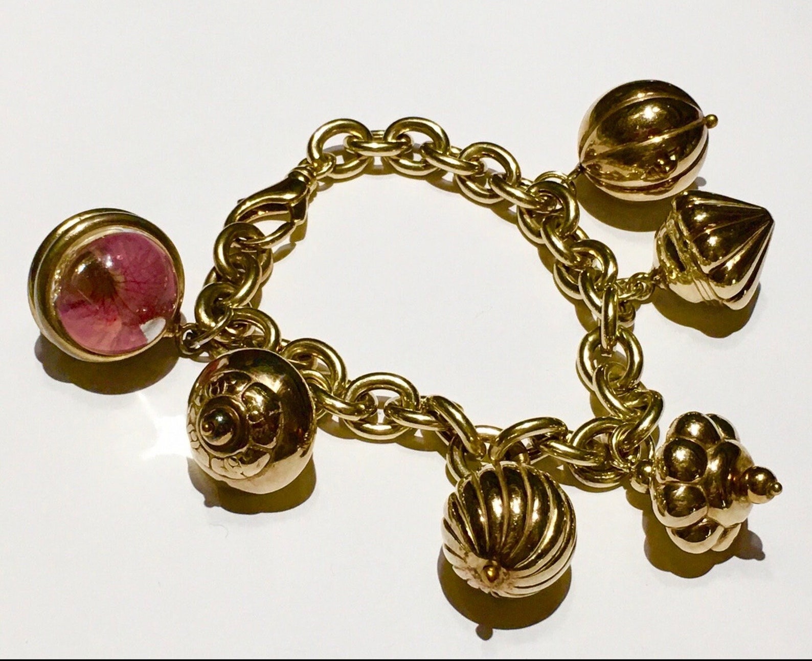 Large Bracelet Sterling Gold Wash Pools of Light Victorian Antique ...