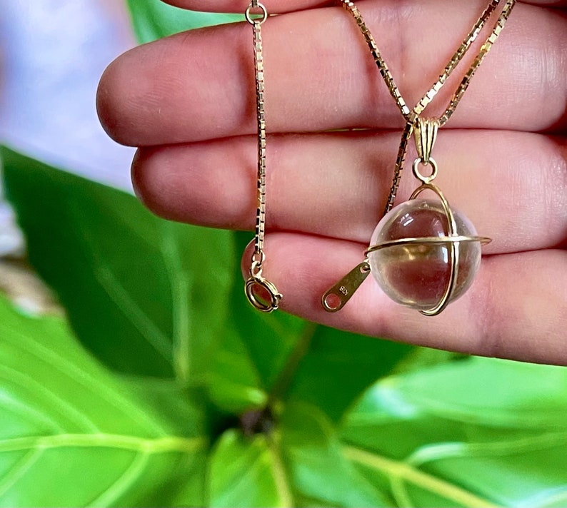 18k Gold Pools of Light Large Orb Crystal Quartz Rock Pools of Light ...