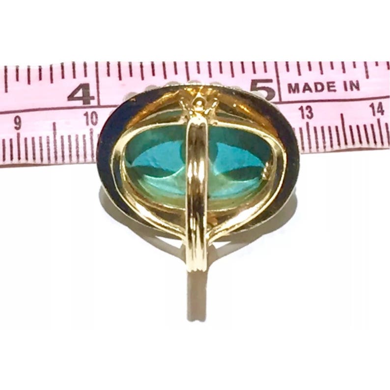 BIG Blue Turquoise Baby Pearls / Pearl Seeds Halo 14k Ring - Etsy