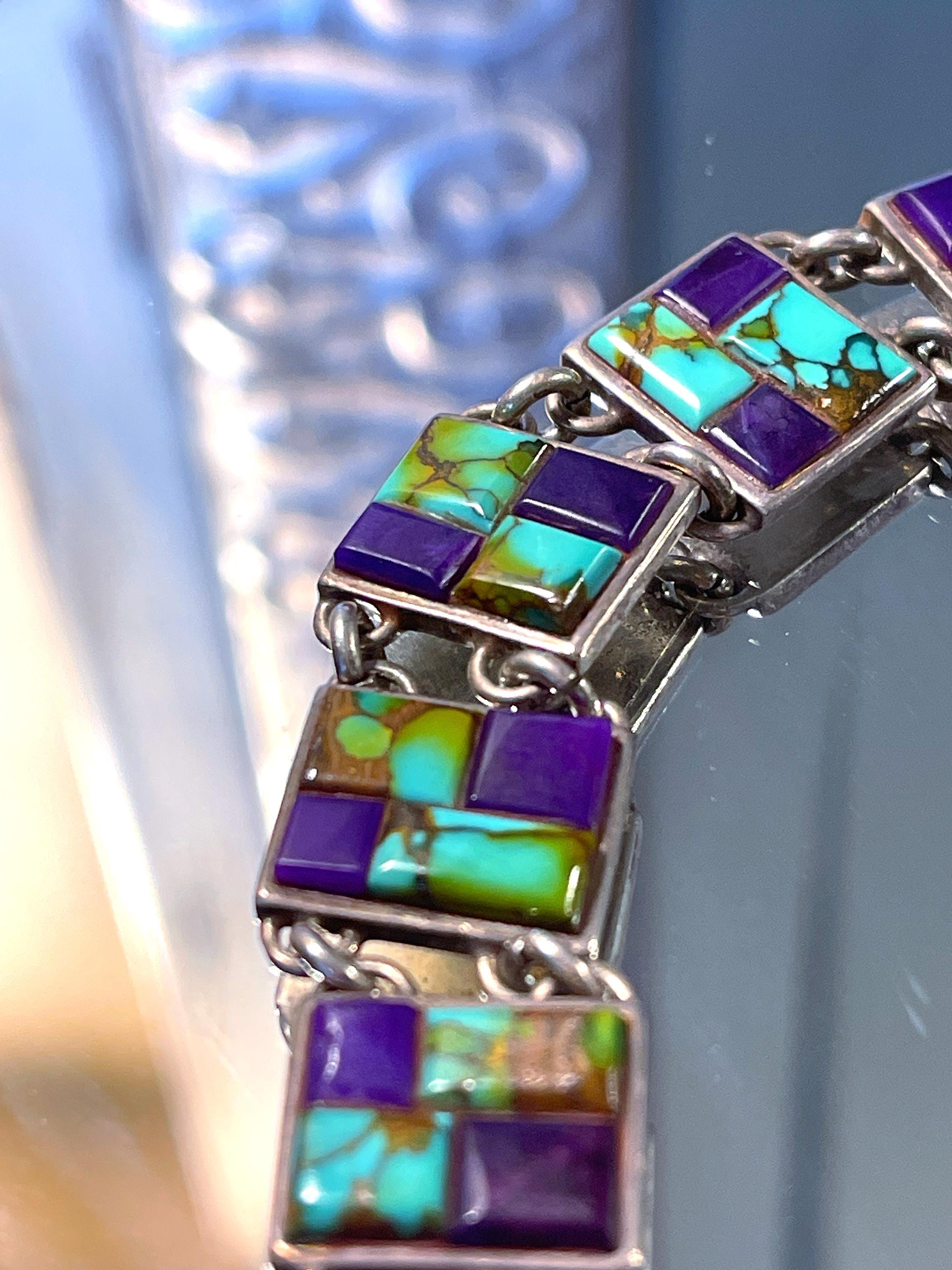 Rare GEL Sugilite Bracelet Native American Style Sugilite Royston ...