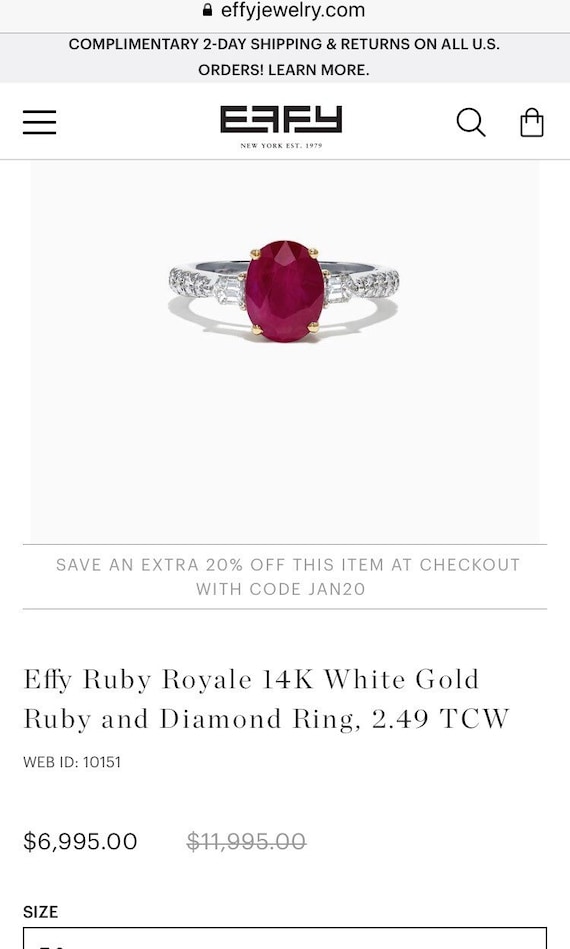 EFFY 14k Ruby Diamonds halo ring 14k yellow gold BH D… - Gem