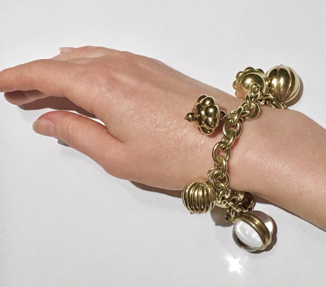 Large Bracelet Sterling Gold Wash Pools of Light Victorian Antique ...