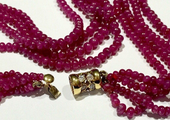 RUBY Natural Ruby 18k gold European Ruby vintage Mult… - Gem