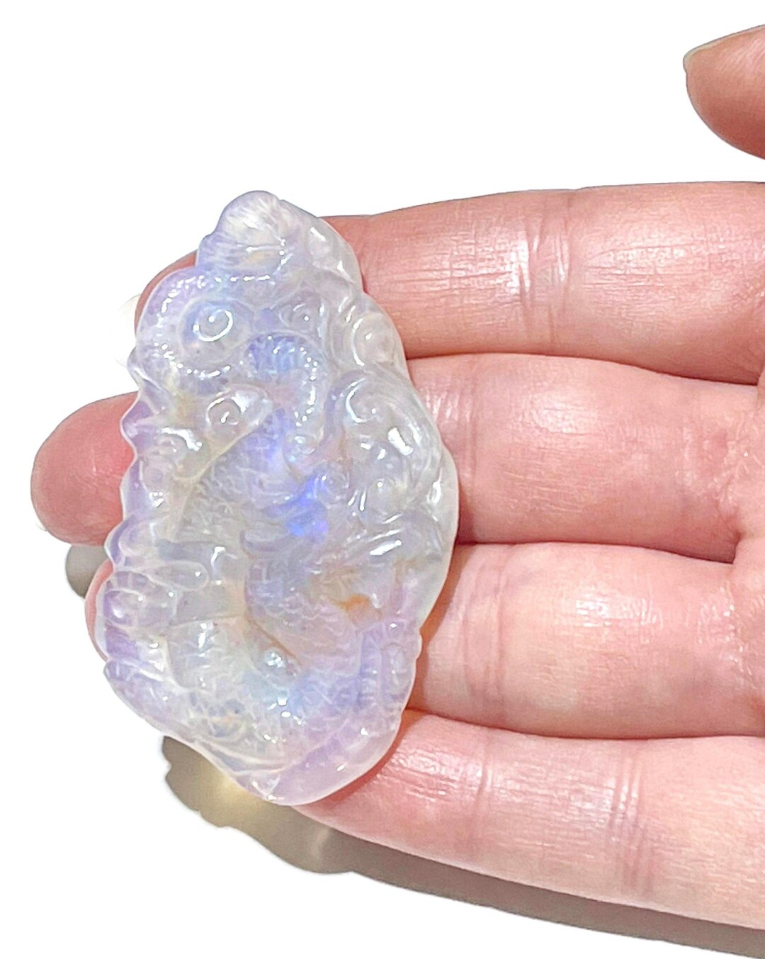 BIG 74ct Australian Semiblack Opal Carving Darker Body Australian Opal ...