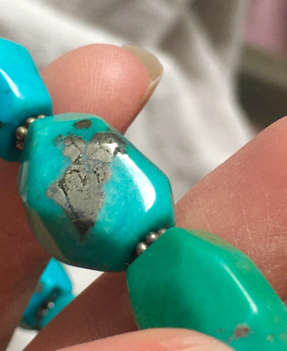 Morenci turquoise necklace Native American Morenci Tu… - Gem