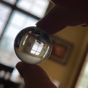 HUGE Pools of Light Sterling Silver Glass Orb Ball Crystal Locket ...