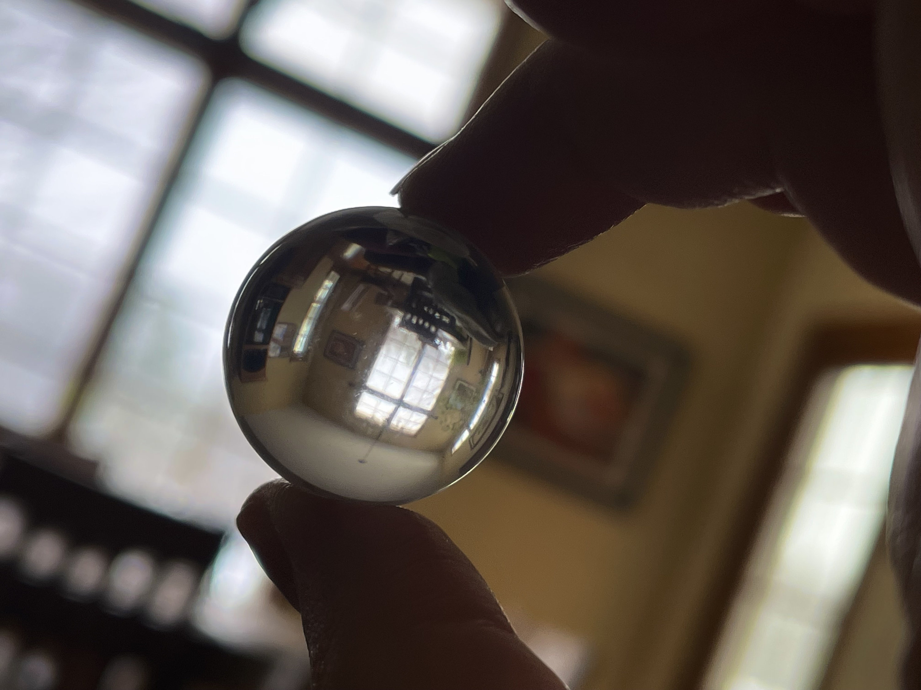 HUGE Pools of Light Sterling Silver Glass Orb Ball Crystal Locket ...
