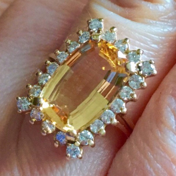 Orange Topaz Ring - Etsy