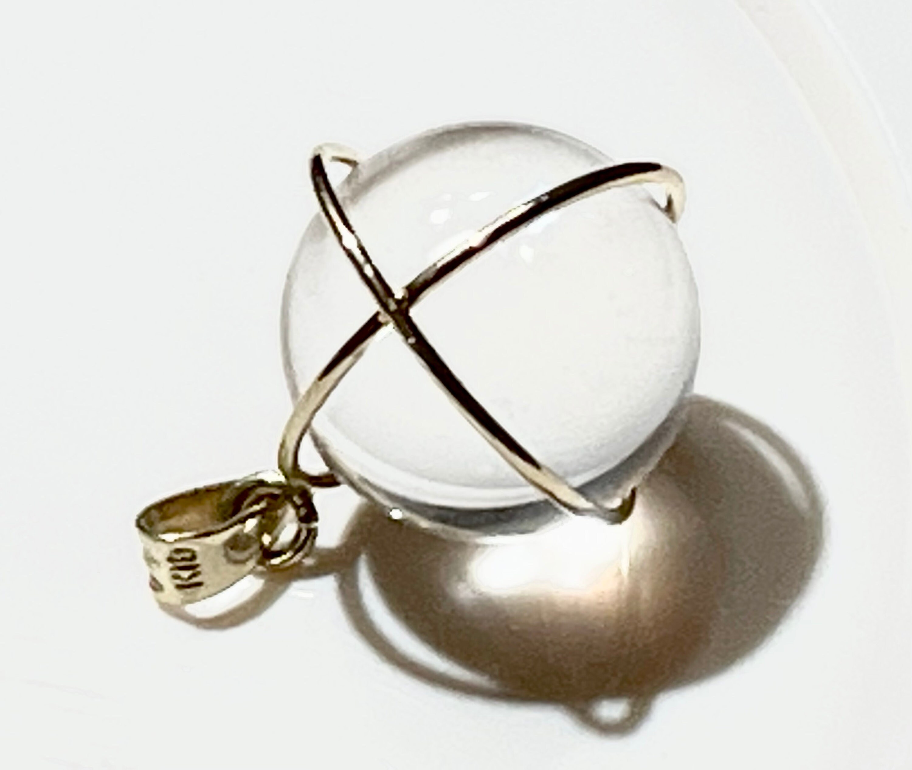 18k Gold Pools of Light Large Orb Crystal Quartz Rock Pools of Light ...