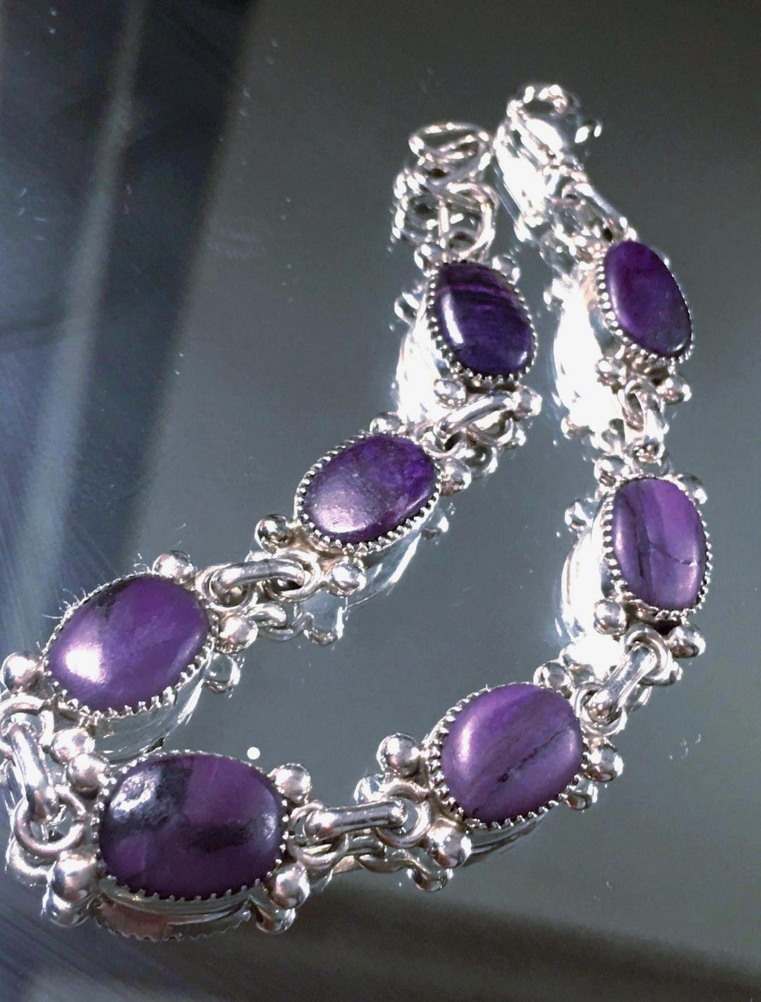 Rare Sugilite Bracelet Native American Sugilite Bracelet Sugilite Zuni ...