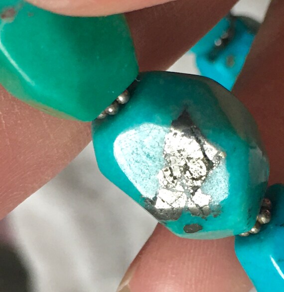 Morenci turquoise necklace Native American Morenci Tu… - Gem