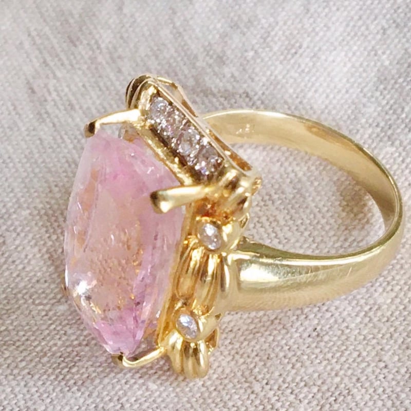 Pink Beryl Ring - Etsy