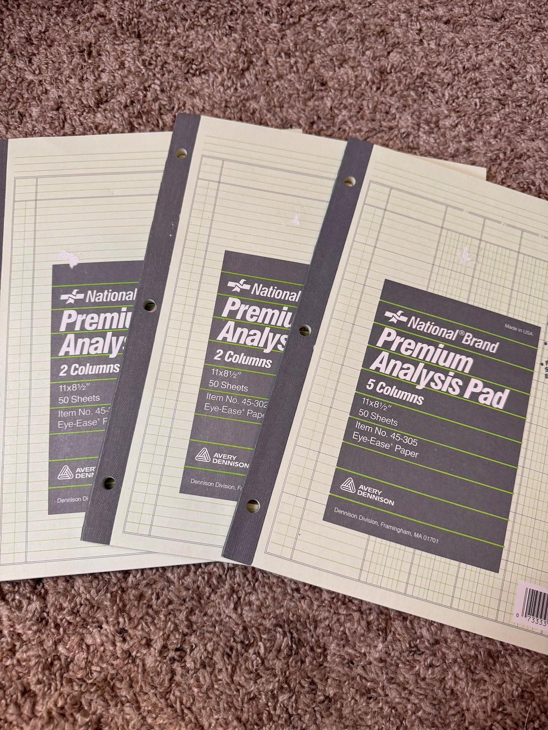 GRAPH PAPER PAD, Premium Analysis Pad, 5 Columns, Paper Ephemera, 50 ...