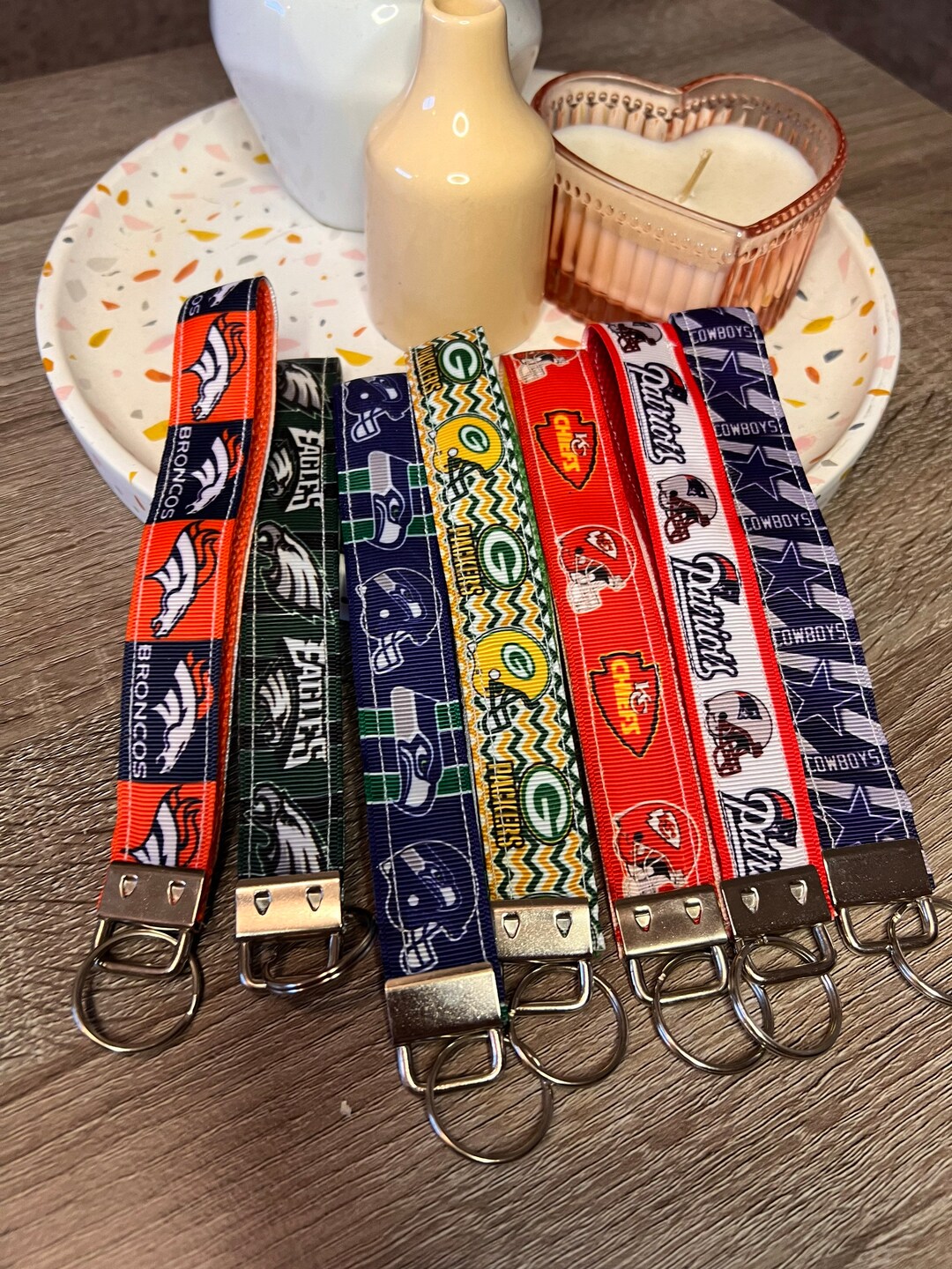 NFL FOOTBALL Key Fobs, Fan Gear, Football Team Key Chains, - Etsy