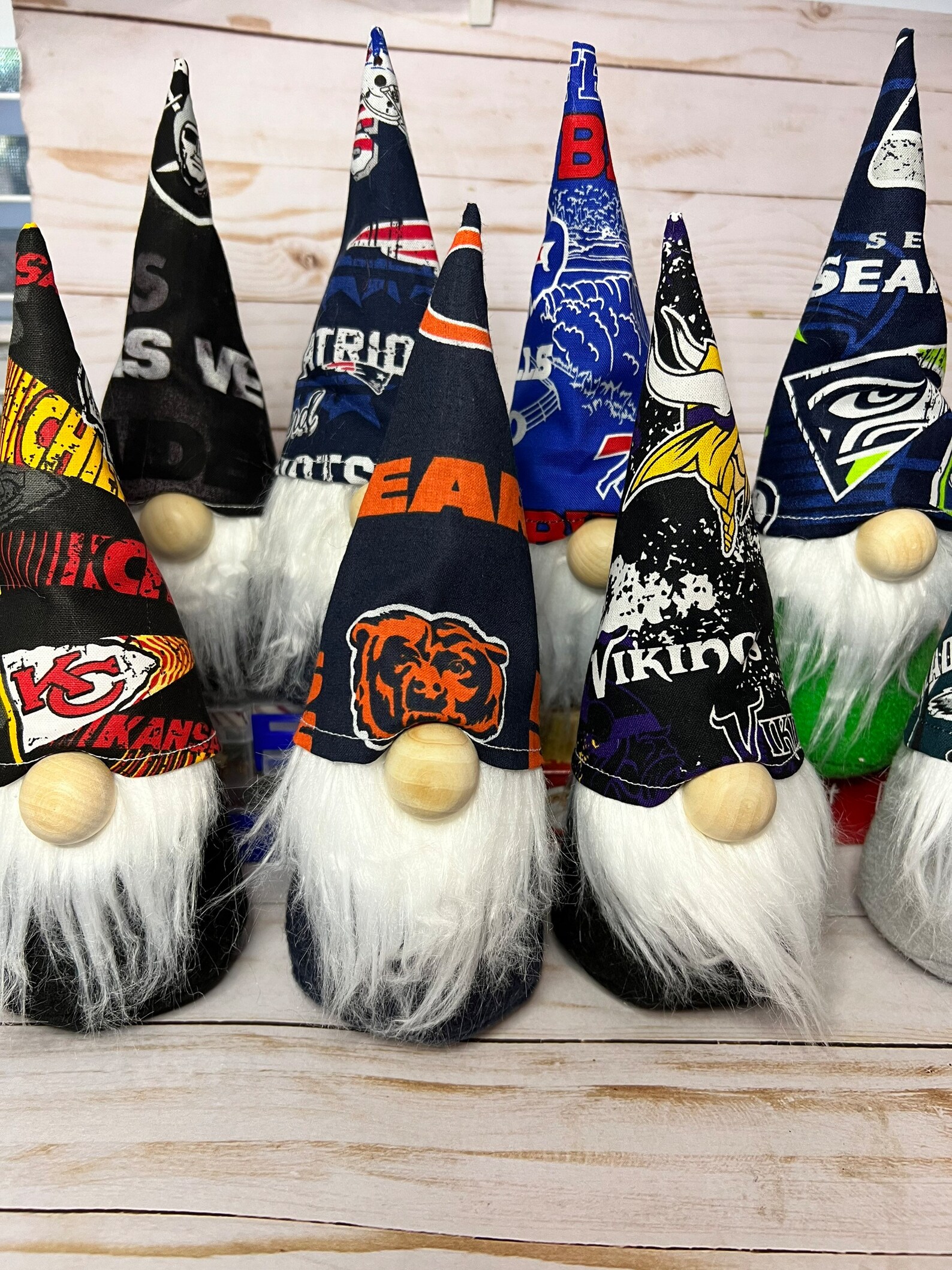 NFL FOOTBALL GNOMES Tiered Tray Home Team Mantle Decor - Etsy