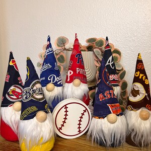 MLB BASEBALL GNOMES, Tiered Tray, Home Team Mantle Decor, Baseball Fan ...