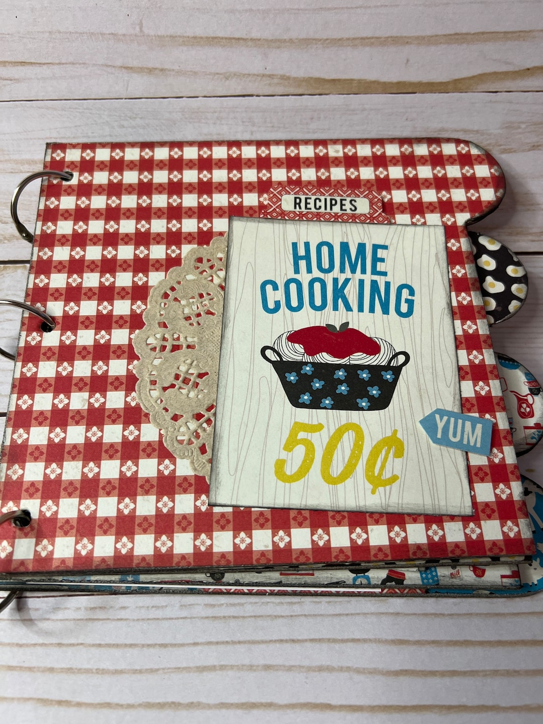 HOME BAKING Recipe Chipboard Album, 6 X 6 Photo Album 8 Pages, Just Add ...