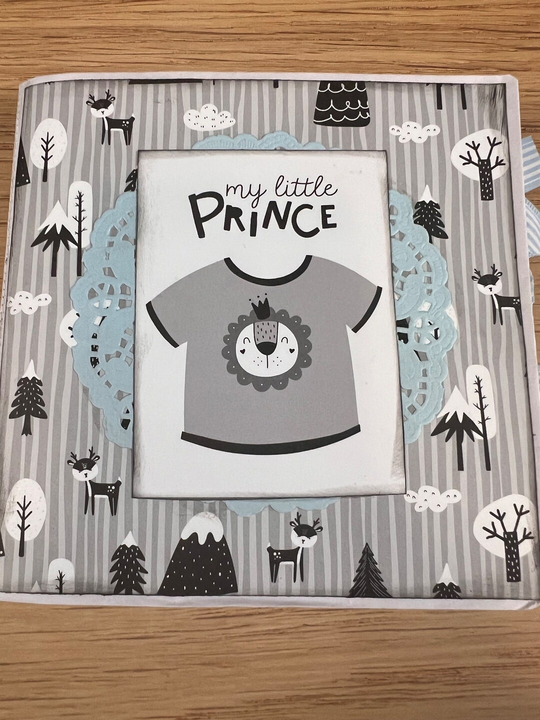 MY LITTLE PRINCE Mini Scrapbook, Baby Boy Photo Album, New Baby Boy ...